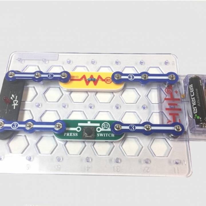 3D Printable Snap Circuits Custom Module by Chuck Hellebuyck