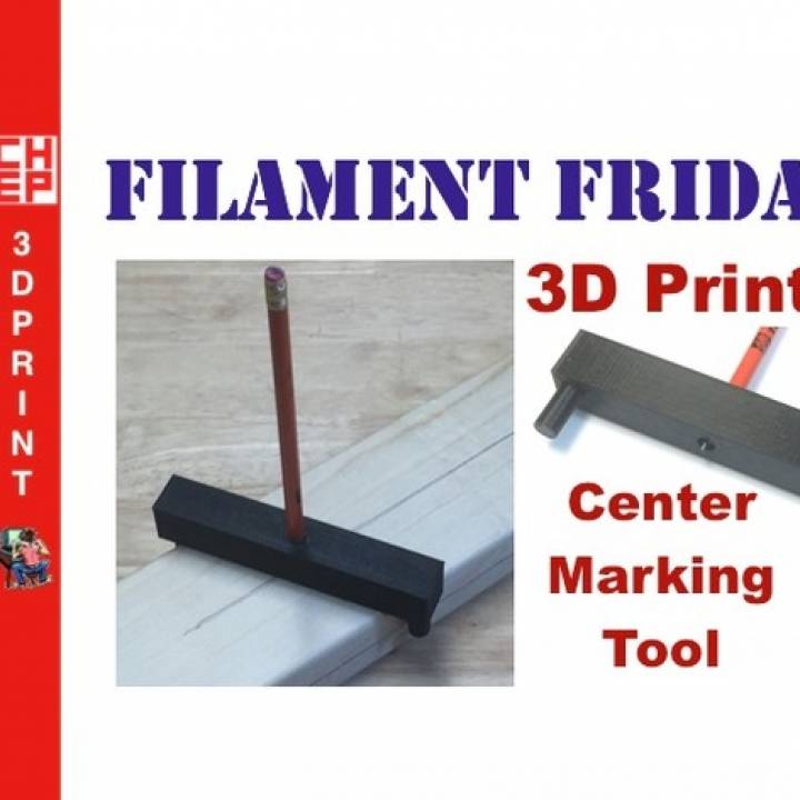 3D Printable Center Marking Tool by Chuck Hellebuyck