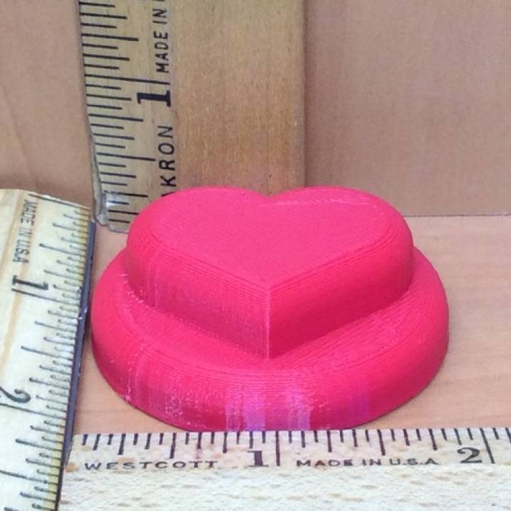 3D Printable Rounded Heart with Base by Star Labs 3D, LLC