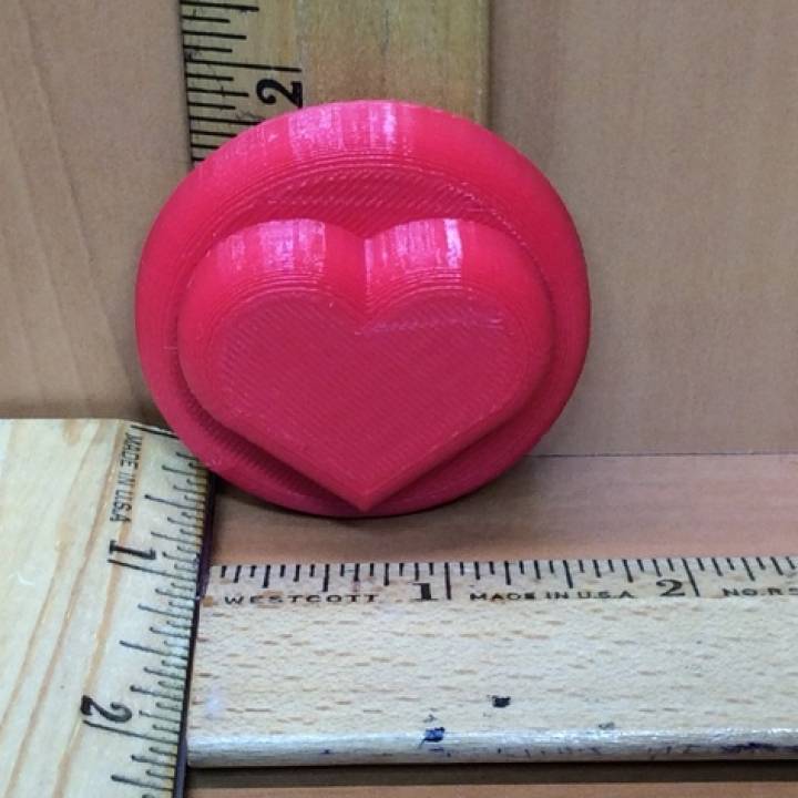 3D Printable Rounded Heart with Base by Star Labs 3D, LLC