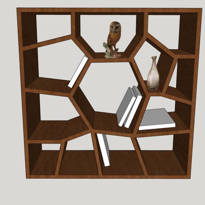 3D Printable PineHill Bookshelf by Jon Hoffman