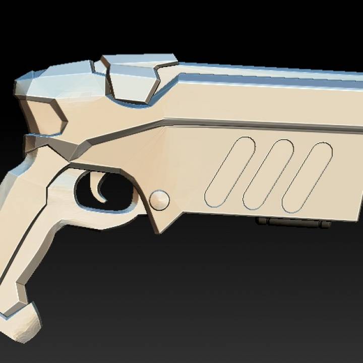 3D Printable Soldier 76 Sidearm Gun by Haskell mackowski