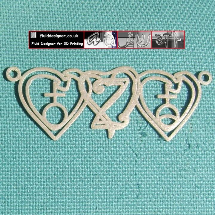 3D Printable Personalised Alchemy Necklace by Paul Summers