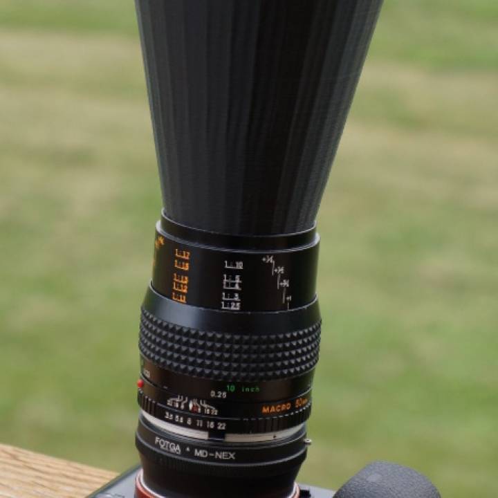 3D Printable DupliHood: a 3D-printed slide copy attachment by Hank Dietz