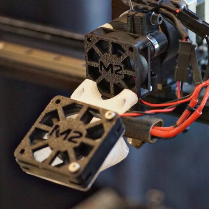3D Printable MakerGear M2 Ducted Fan Mount by Hank Dietz