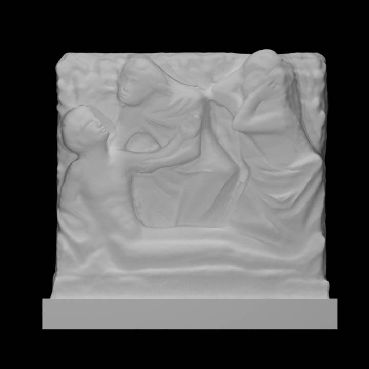 3D Printable Relief of a Gravestone by Scan The World