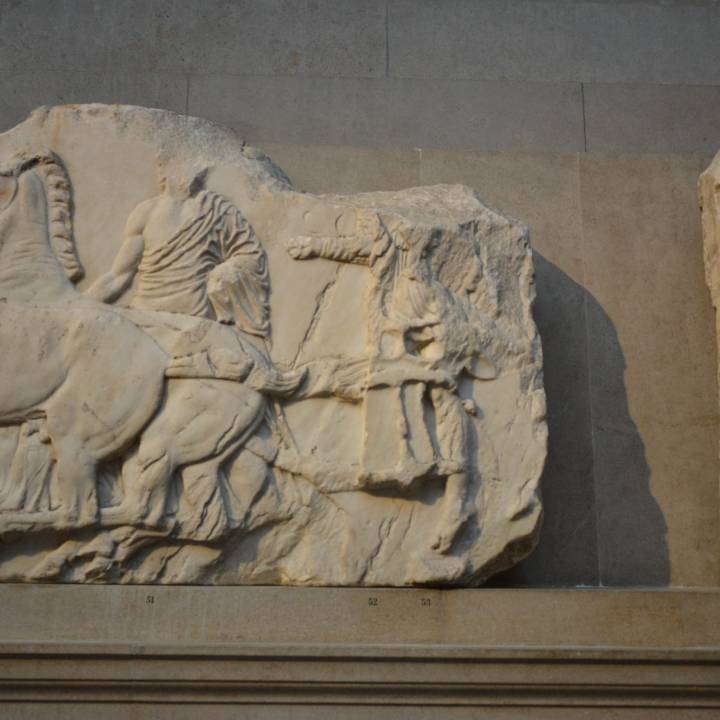 3D Printable Parthenon Frieze _ North XV, 51-52-53 by Scan The World