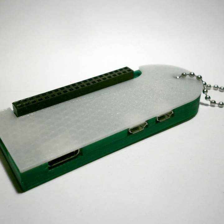 3D Printable Raspberry Pi Zero Keychain Case by Blaze