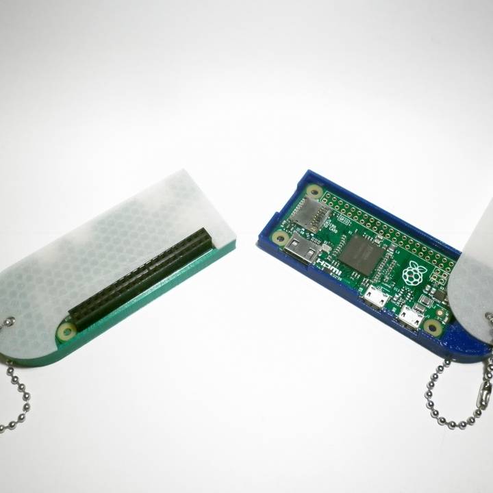 3D Printable Raspberry Pi Zero Keychain Case by Blaze