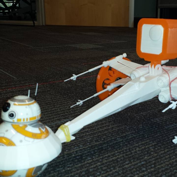3D Printable Sphero BB-8 X-Wing Mokacam mount by Tyrel Schalamon