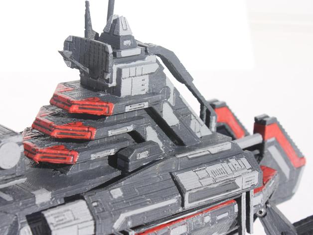 3D Printable Cybran T2 Destroyer - Salem Class by steyrc