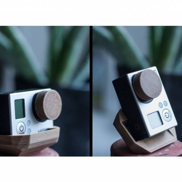 3D Printable GoPro Lens Cover + Stand by Giulia Principe