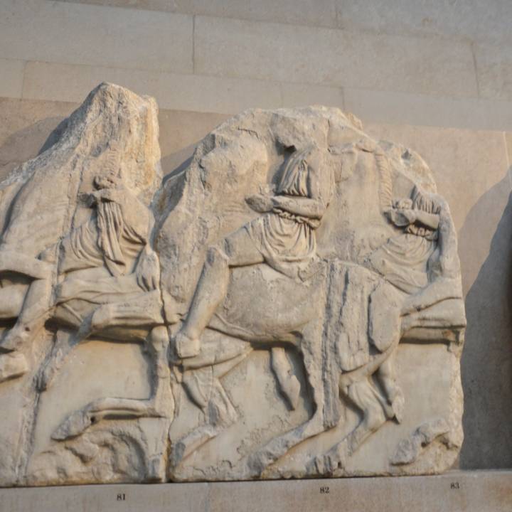 3D Printable Parthenon Frieze _ North XXXI, 81-82-83 by Scan The World