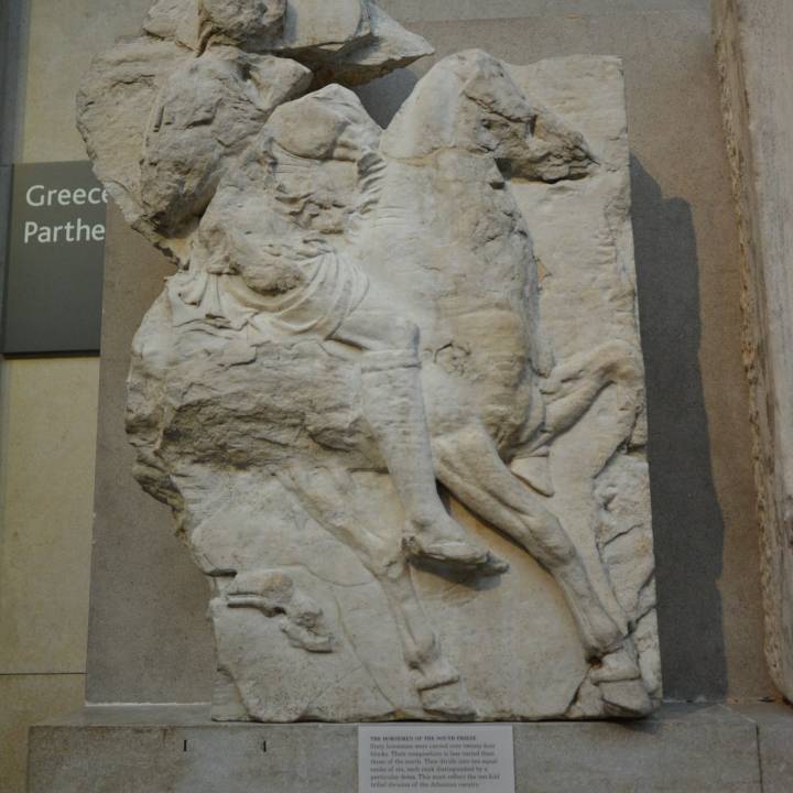 3D Printable Parthenon Frieze _ South I, 4 by Scan The World