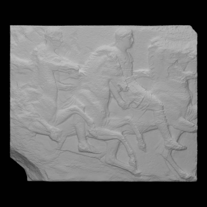 3D Printable Parthenon Frieze _ South XIII, 35-37 by Scan The World