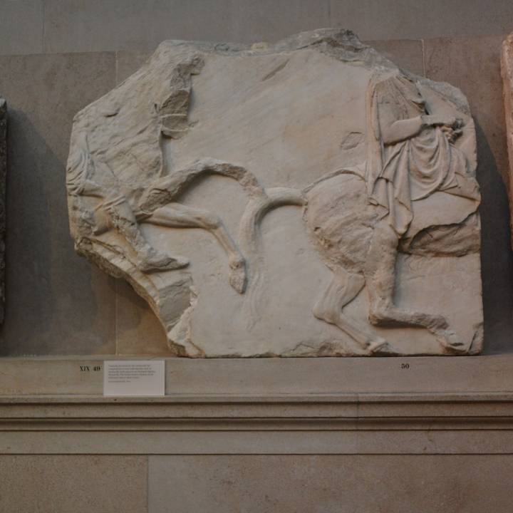 3D Printable Parthenon Frieze _ South XIX, 49-50 by Scan The World