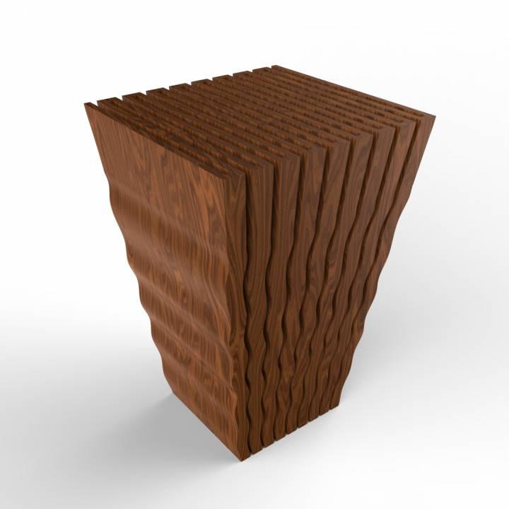 3D Printable Support Material Wave - Side Table by Michael Daniel Miller
