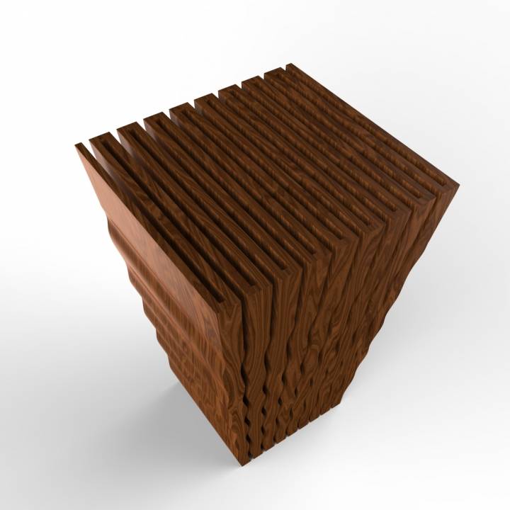 3D Printable Support Material Wave - Side Table by Michael Daniel Miller