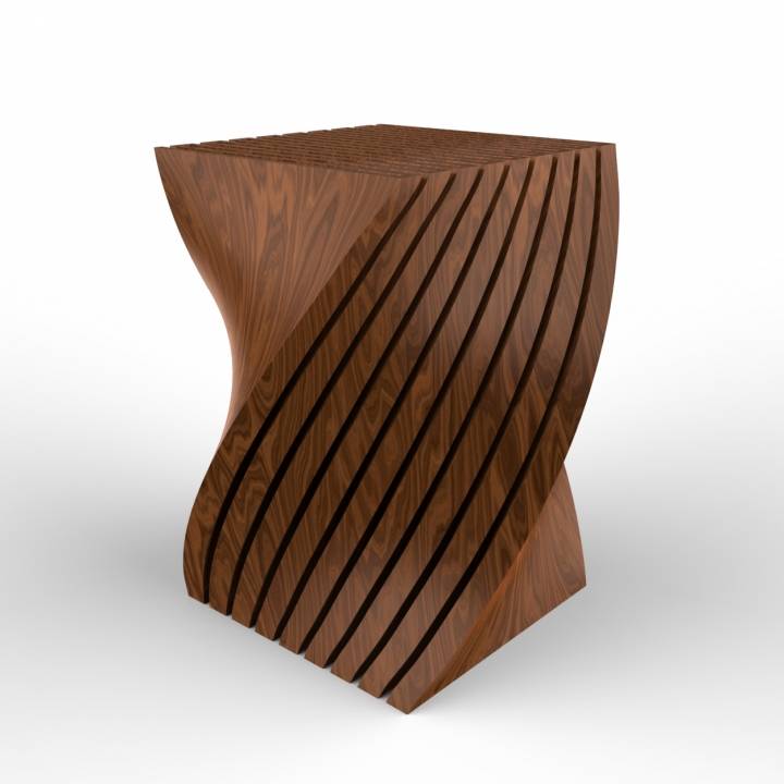 3D Printable Support Material Twist - Side Table by Michael Daniel Miller