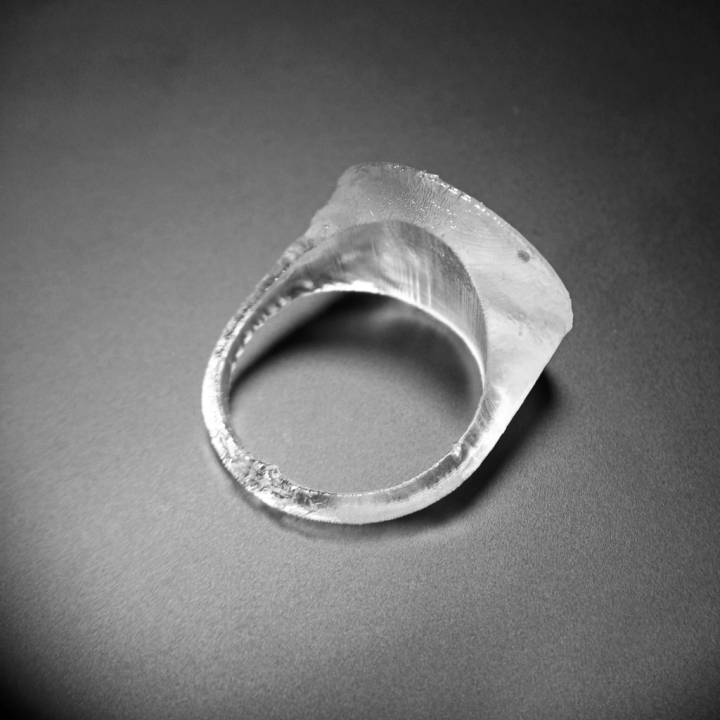 3D Printable Horizontal Oval Ring by jose alfredo