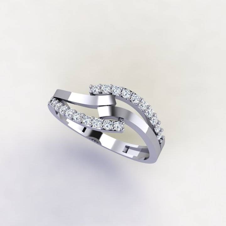 3D Printable Diamonds Mix Ring by jose alfredo