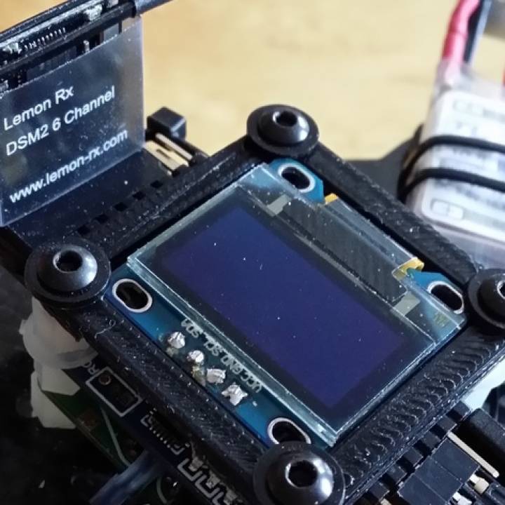 3D Printable Naze32 oled screen holder (controller stack version) by ...