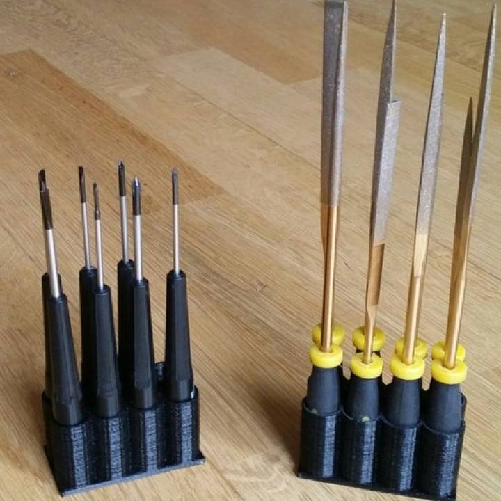 3D Printable Customizable Screwdriver Holder by Kjell Kernen