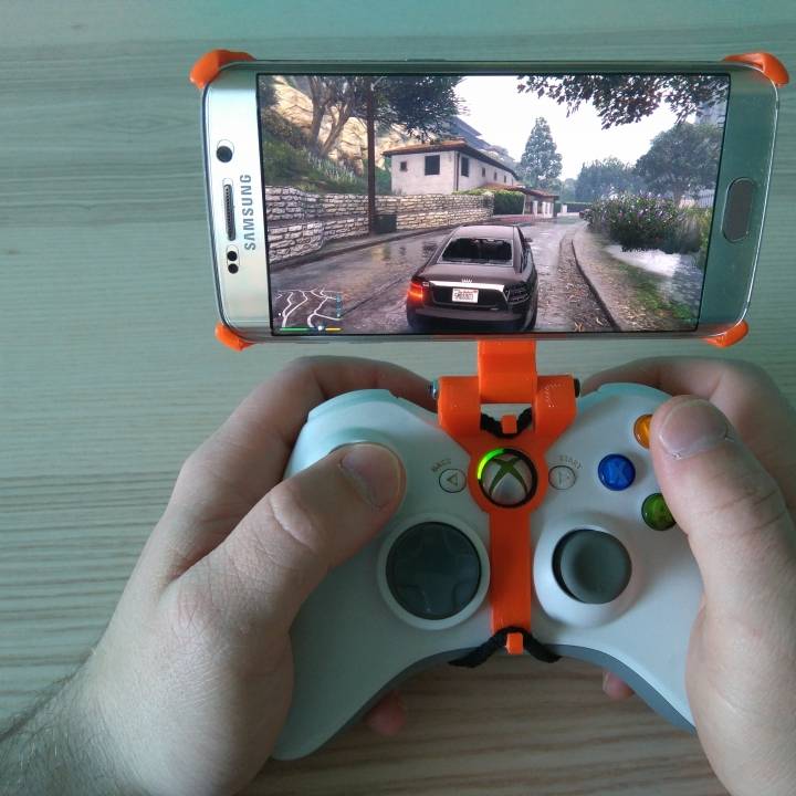 3D Printable adaptador s6 edge xbox (xbox mount s6) by miquel fores jusue