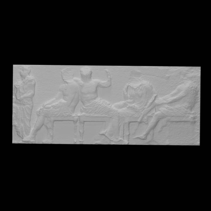 3D Printable Parthenon Frieze _ East IV, 22-27 by Scan The World