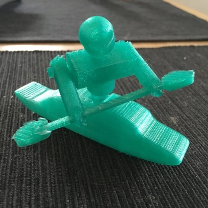 3D Printable Rolling Kayak Model by Brian Mernoff