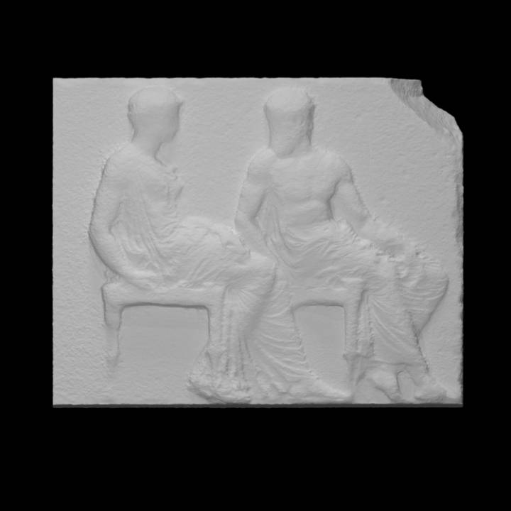 3D Printable Parthenon Frieze _ East V, 36-37 by Scan The World