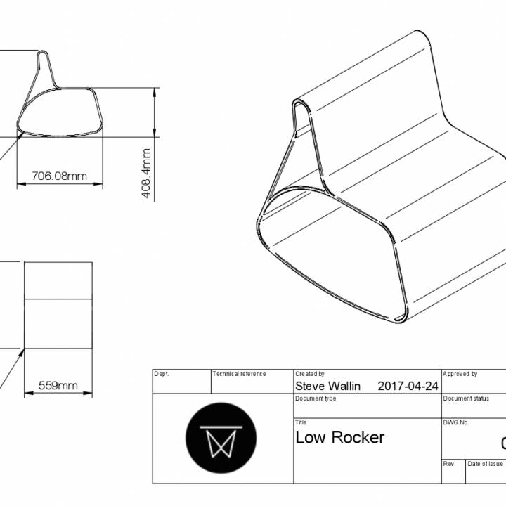 3D Printable Low Rocker by Steve Wallin