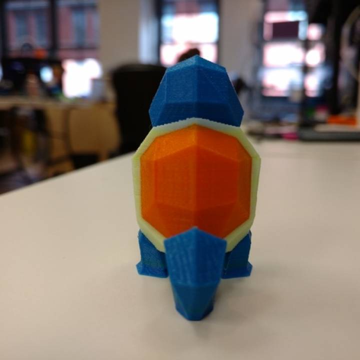 3D Printable Color Low-Poly Squirtle by Mosaic Manufacturing