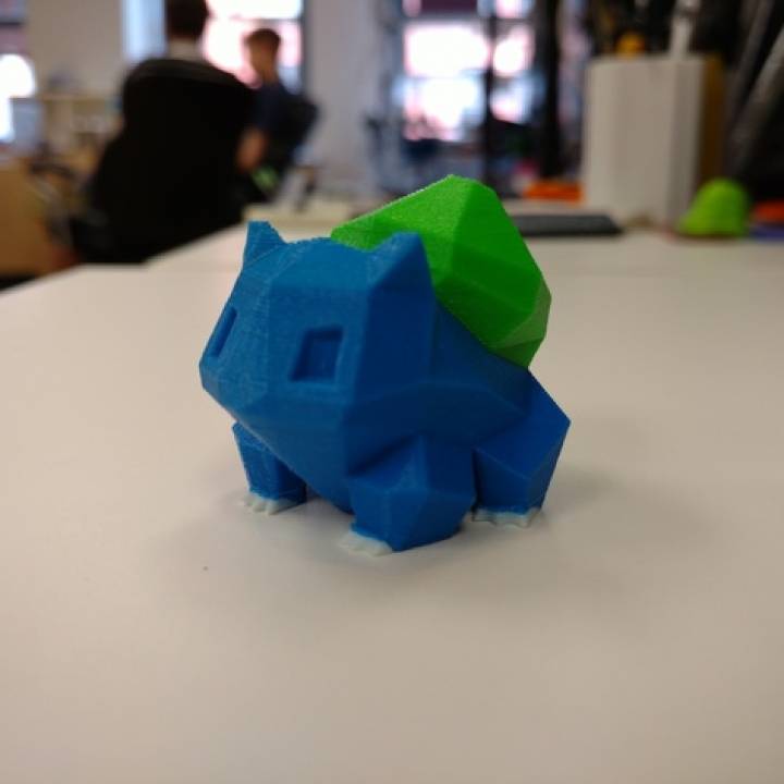 3D Printable Color Low-Poly Bulbasaur by Mosaic Manufacturing