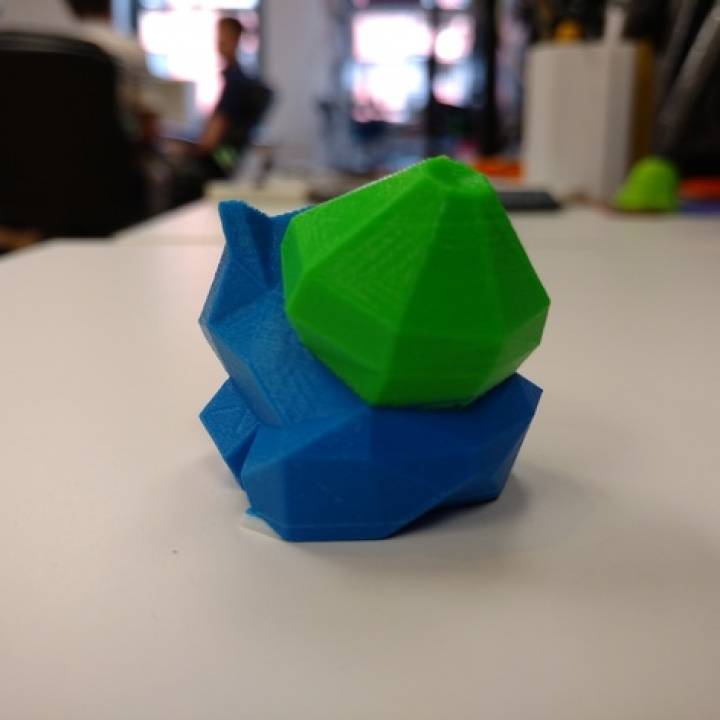 3D Printable Color Low-Poly Bulbasaur by Mosaic Manufacturing