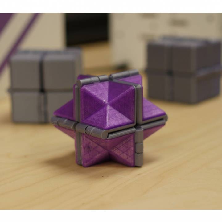 3D Printable Multi-Color Fidget Star by Mosaic Manufacturing