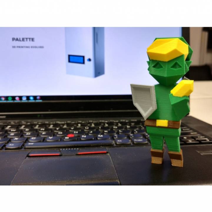 3D Printable Multi-Color Low-Poly Link by Mosaic Manufacturing
