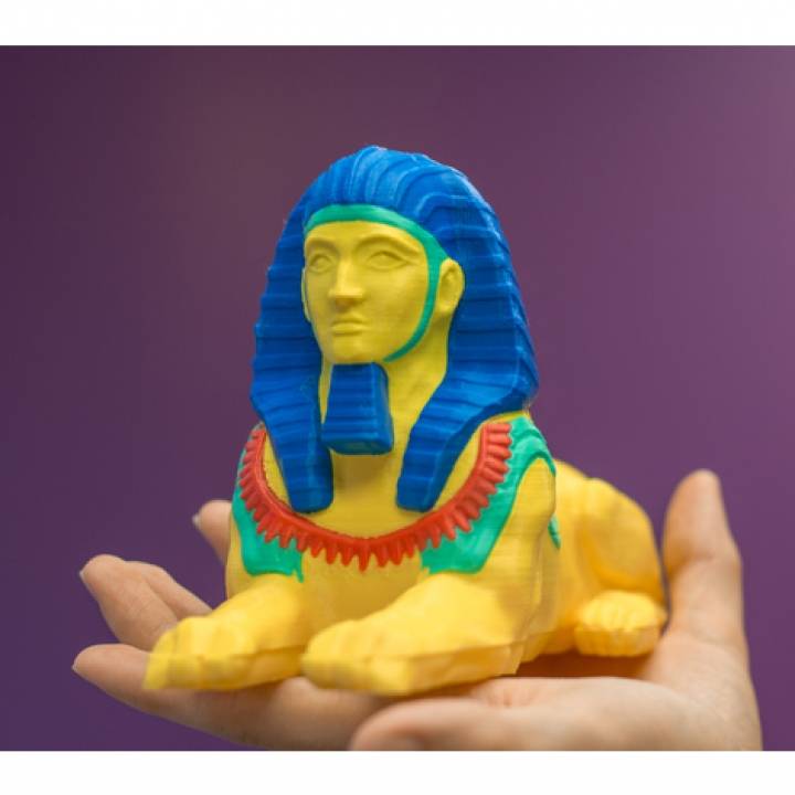 3D Printable Multi-color Sphinx by Mosaic Manufacturing