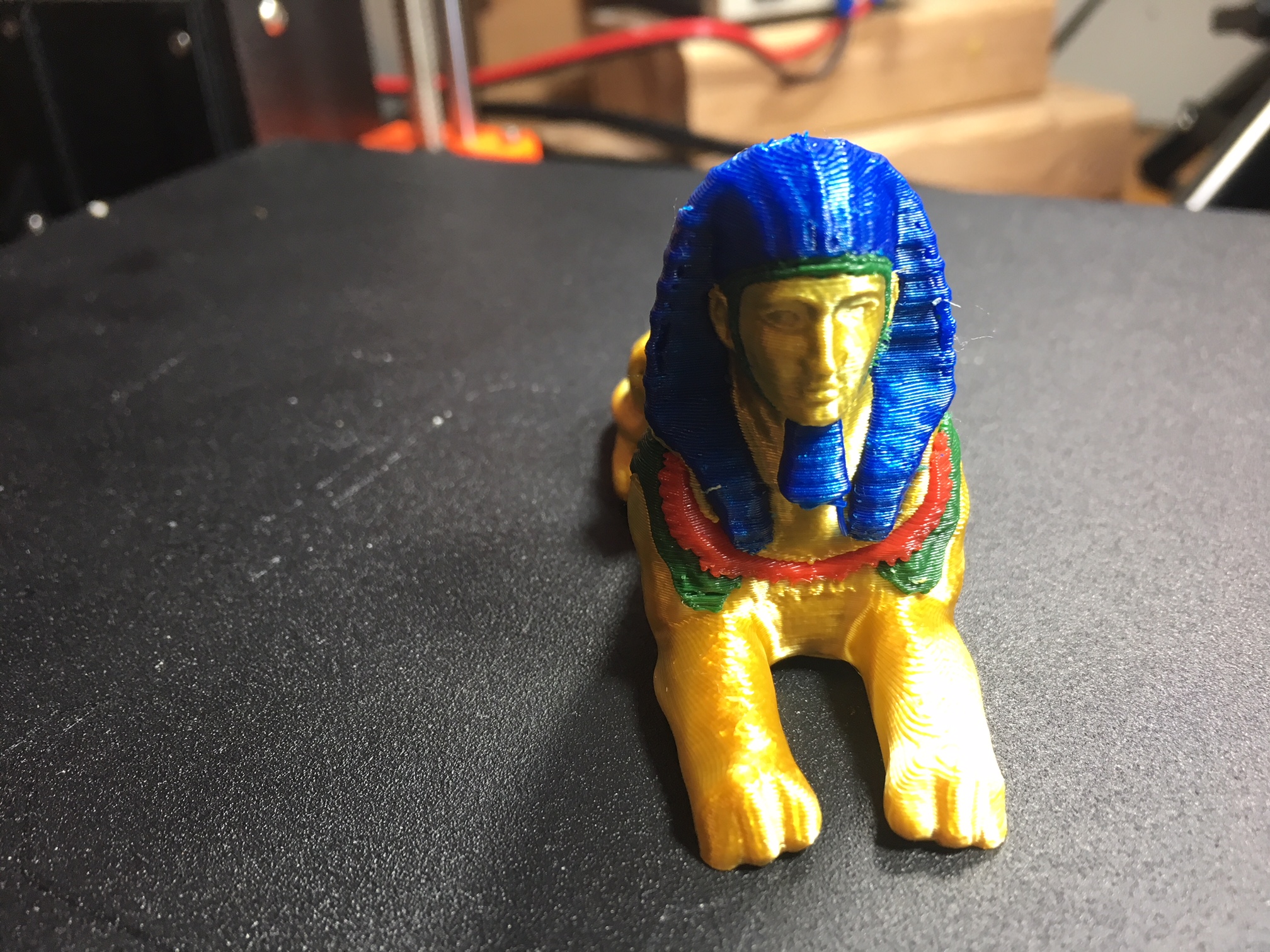 3D Printable Multi-color Sphinx by Mosaic Manufacturing
