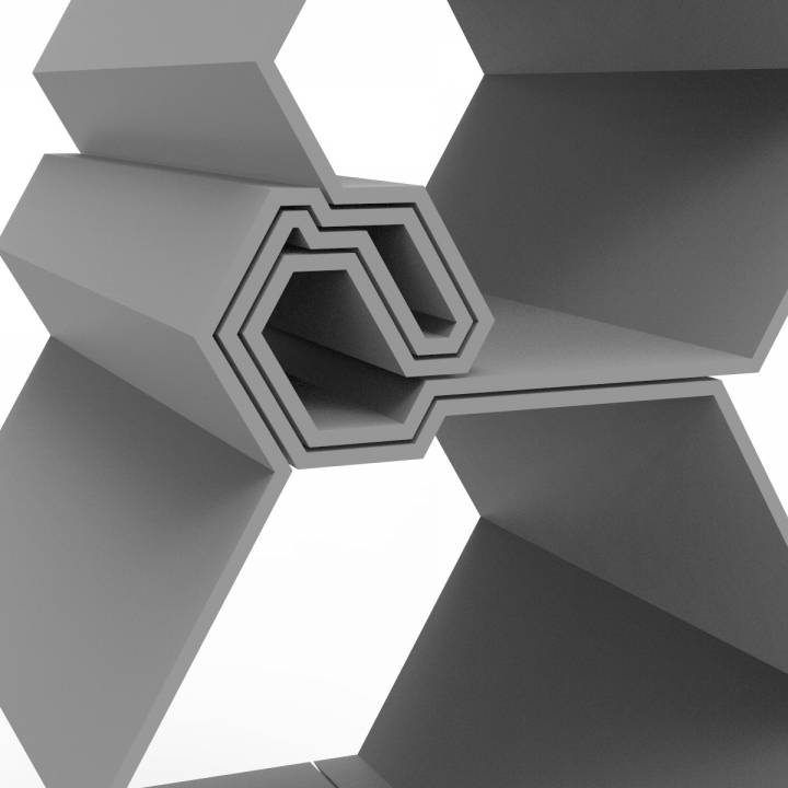 3D Printable Hexagon Stack by Karla Kort