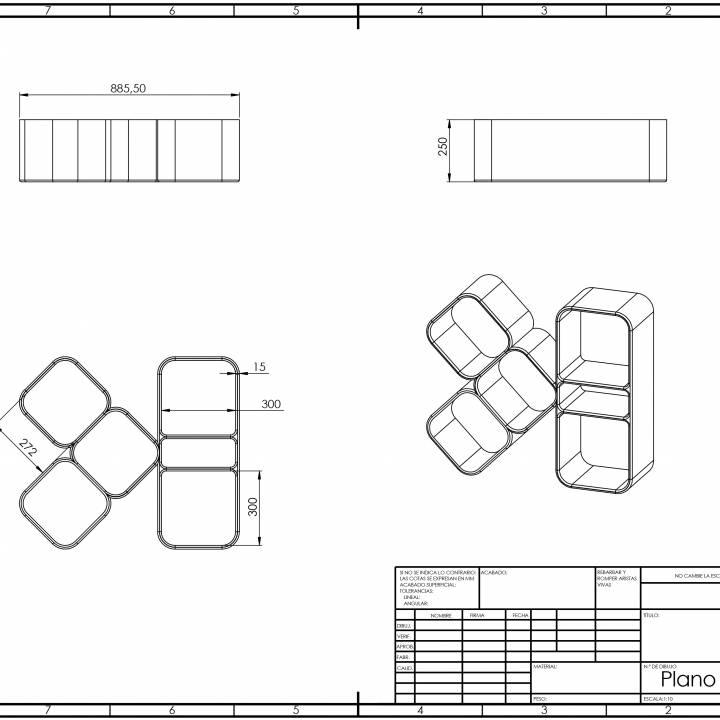 3D Printable Modular shelving by Roberto Salgado Suero