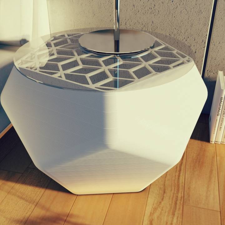 3D Printable Geometric End Table by Dylan Pendlebury