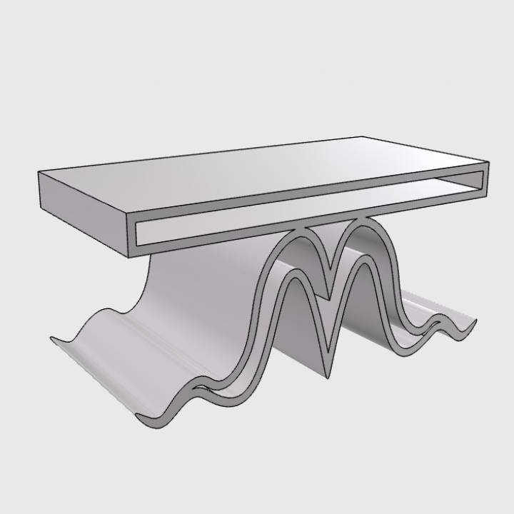 3D Printable Fountain Table by Justin Larson