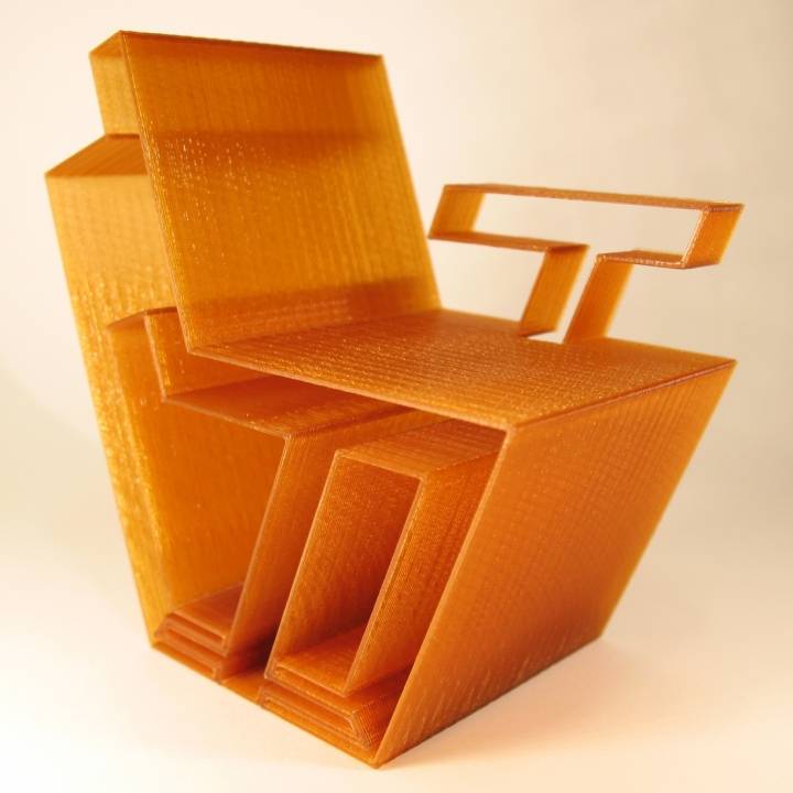 3D Printable geometric chair by Karla Kort