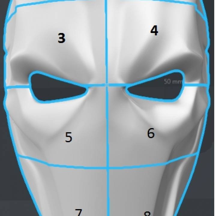 3D Printable Deathstroke Mask with two eyes by PETER SNYDER