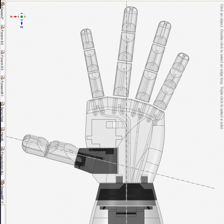 3D Printable Humanoid Robotic Hand by Ryan Gross