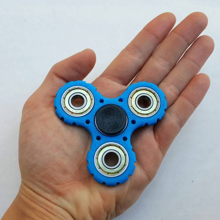 3D Printable Cog Fidget Spinner w/ 608 Bearings! by 3D Central