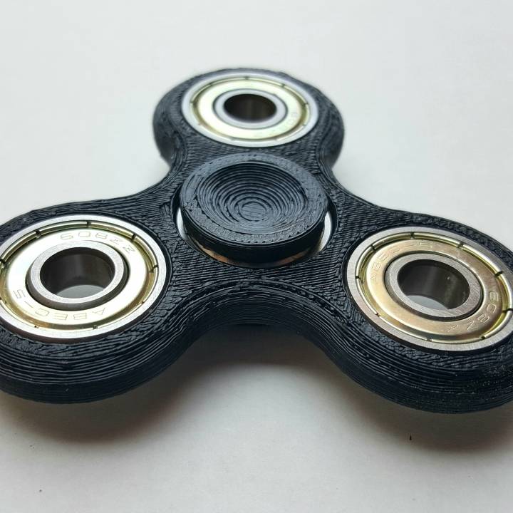 3D Printable Rounded Fidget Spinner w/ 608 Bearings! by 3D Central