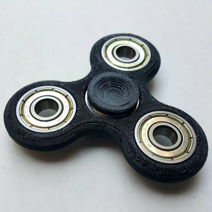 3D Printable Rounded Fidget Spinner w/ 608 Bearings! by 3D Central