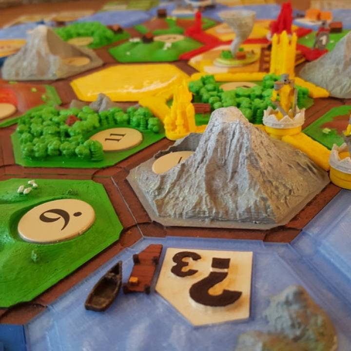 3D Printable Cities & knights (expansion for settlers of catan) by Moe ...